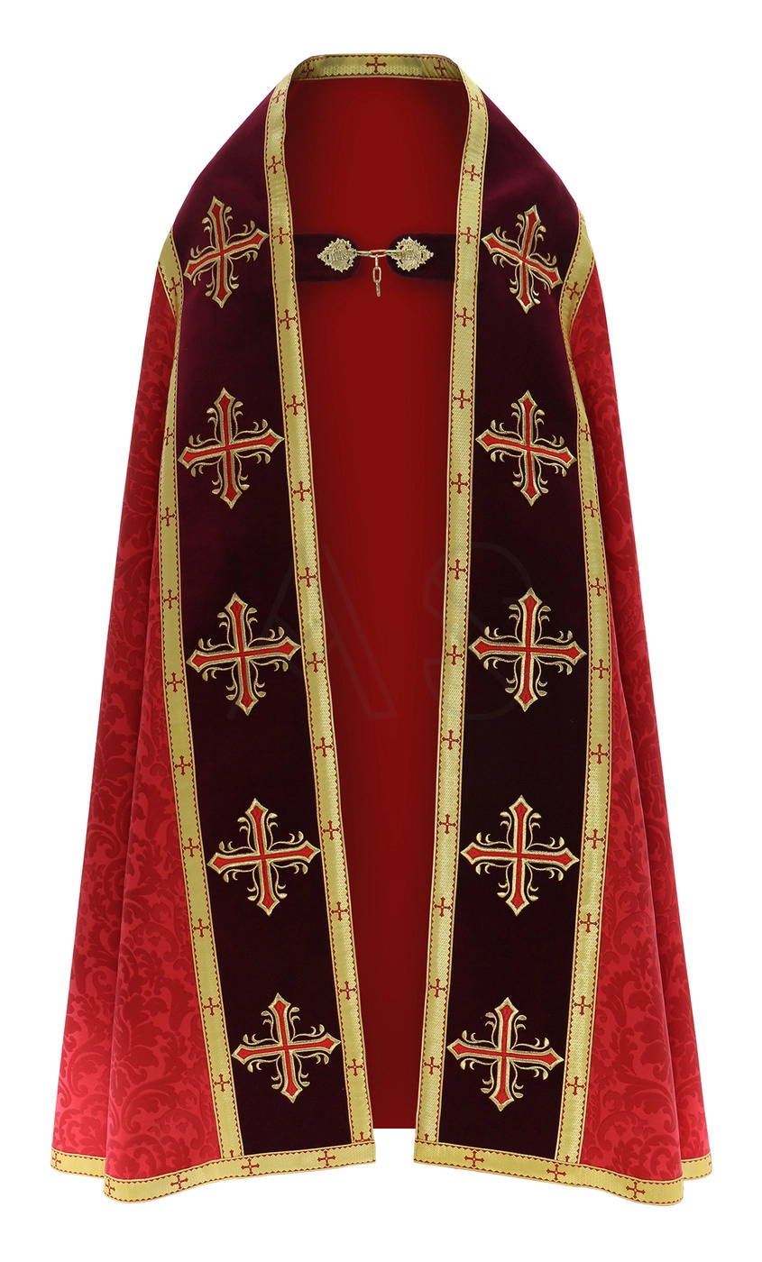 Roman cope "Heart of Jesus" red | ALL PRODUCTS \ COPES \ Roman Copes ...