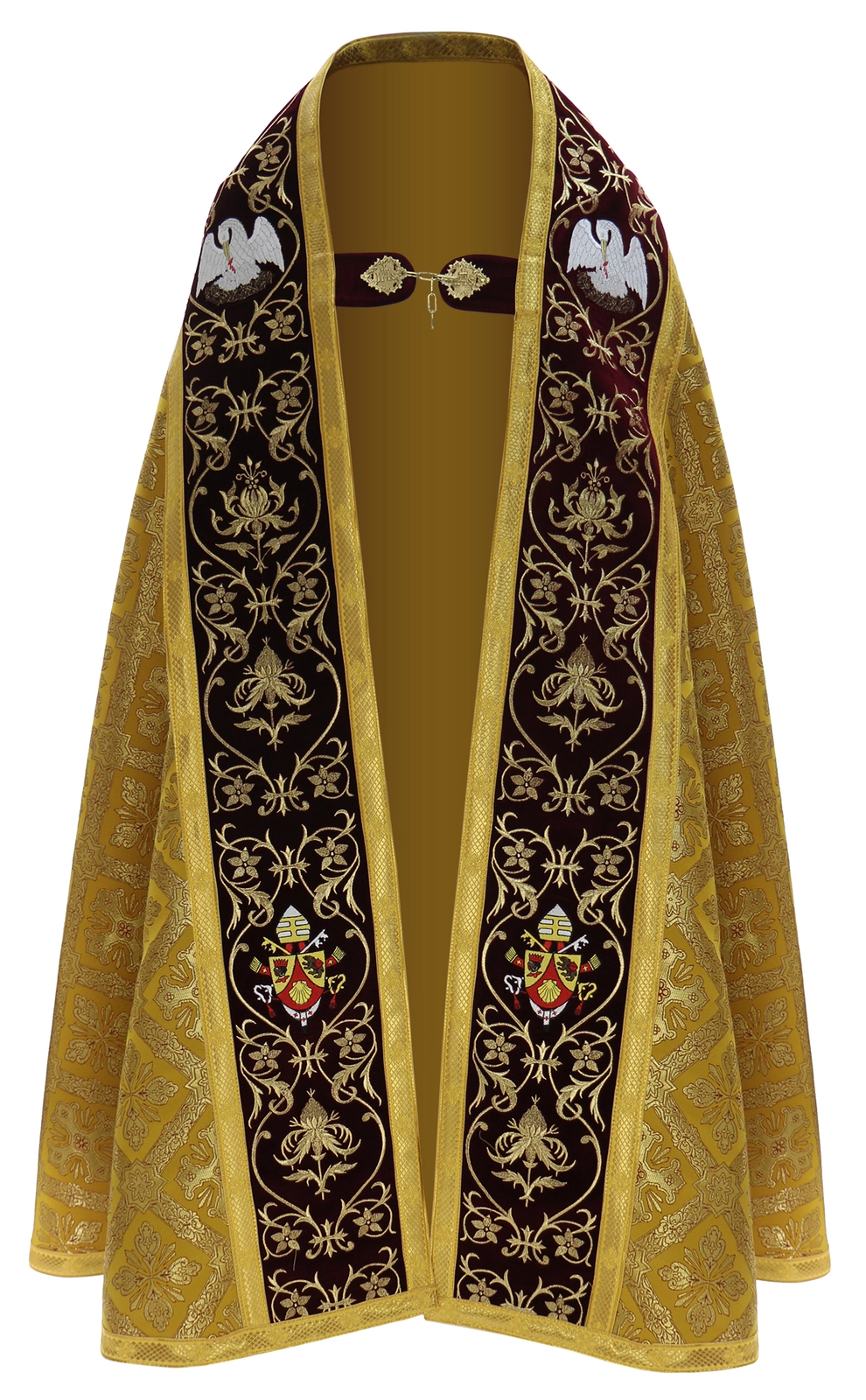 Roman cope "Pelican and coat of arms" gold/red | ALL PRODUCTS \ COPES ...