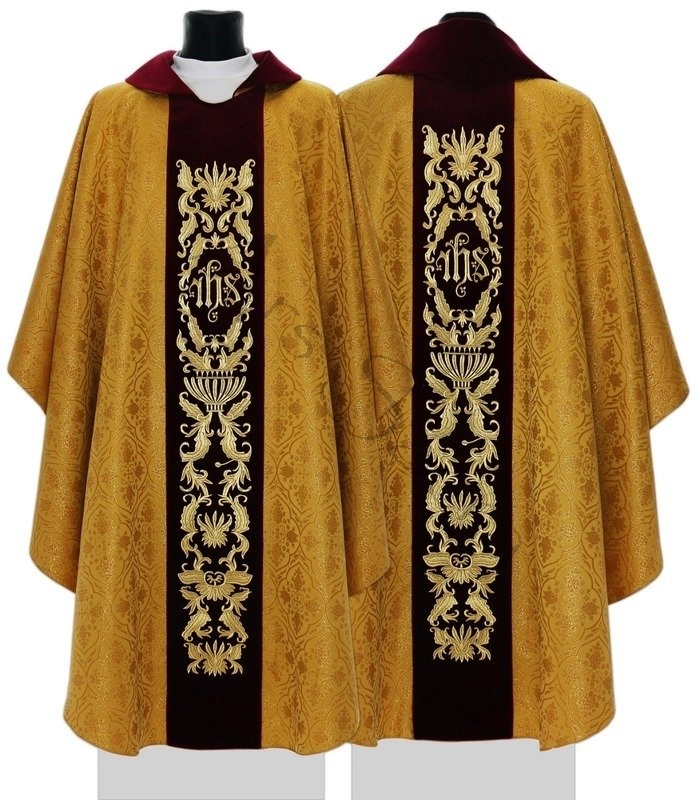 Casula gotica 522-AGC16 oro/rosso \ sfoderato | TUTTI I PRODOTTI \ CASULE \ Casule Gotica TUTTE ...